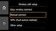 Wireless Setup - TS9120 Manual (Standard) Connection